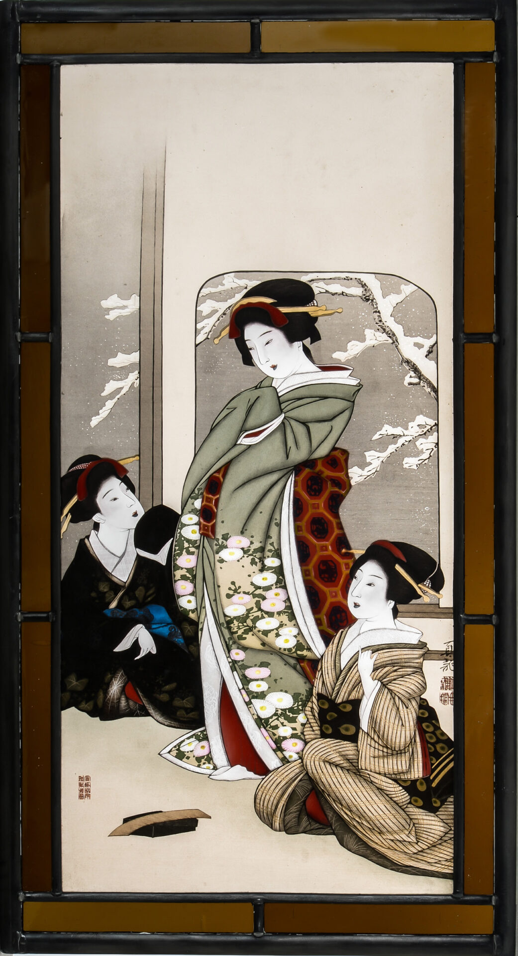 美人画 吉原真龍 タイトル不明 | Stained Glass Works